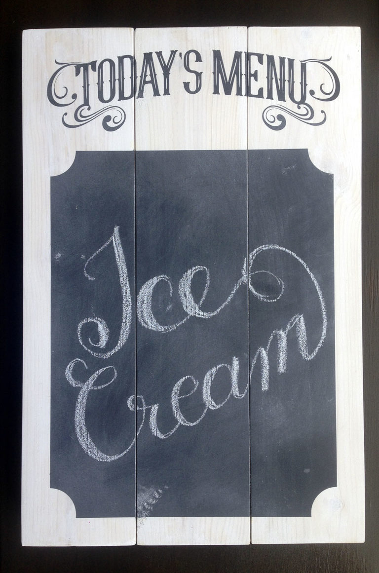 Project Idea: DIY Chalkboard Menu Sign for Silhouette or Cricut - Board ...